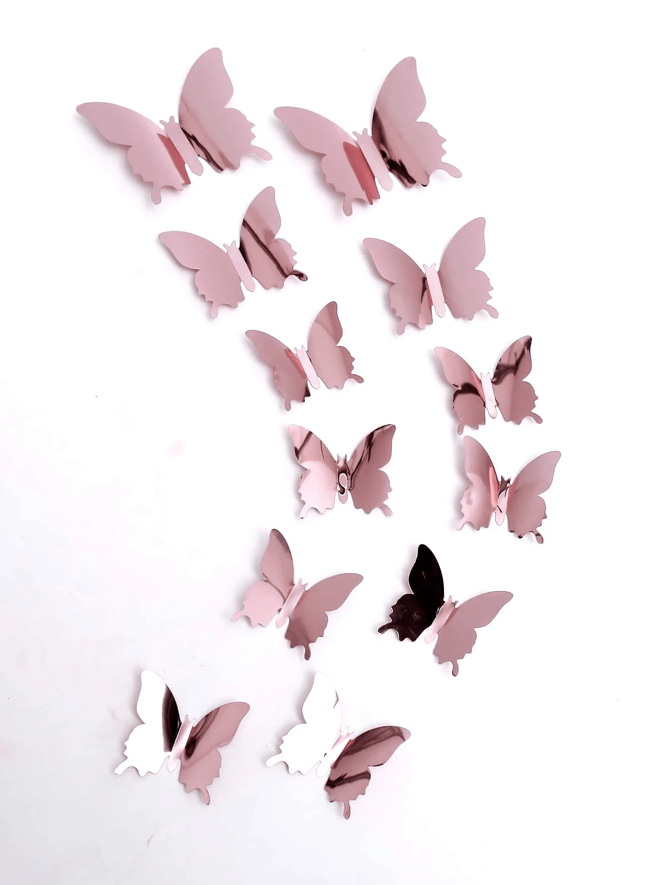 12pcs Butterfly Shaped Mirror Wall Stickers For Living Room, Bedroom ...