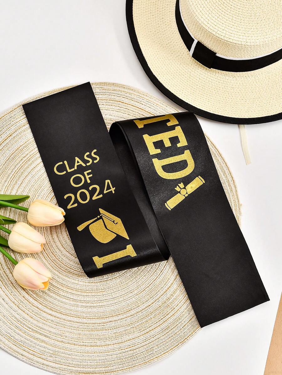 1 Set -2024 Graduation Decorative Shoulder Strap, Graduation Strap ...