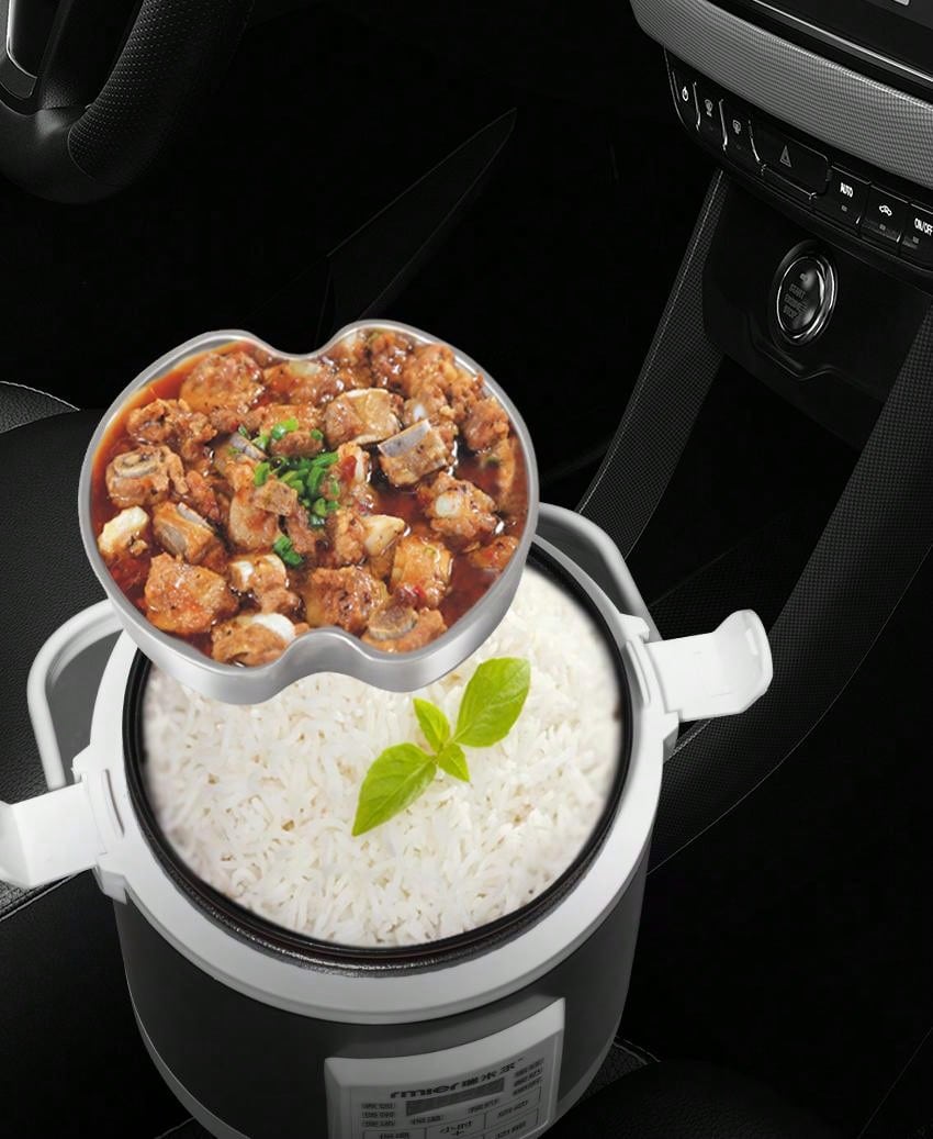 12V 24V Mini Car Rice Cookers 1.6L Car Trucks Electric Soup Porridge ...