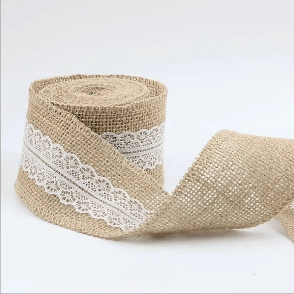 1pcDIY Jute Woven Webbing Lace Linen Woven Decorative Ribbon Roll 78 ...