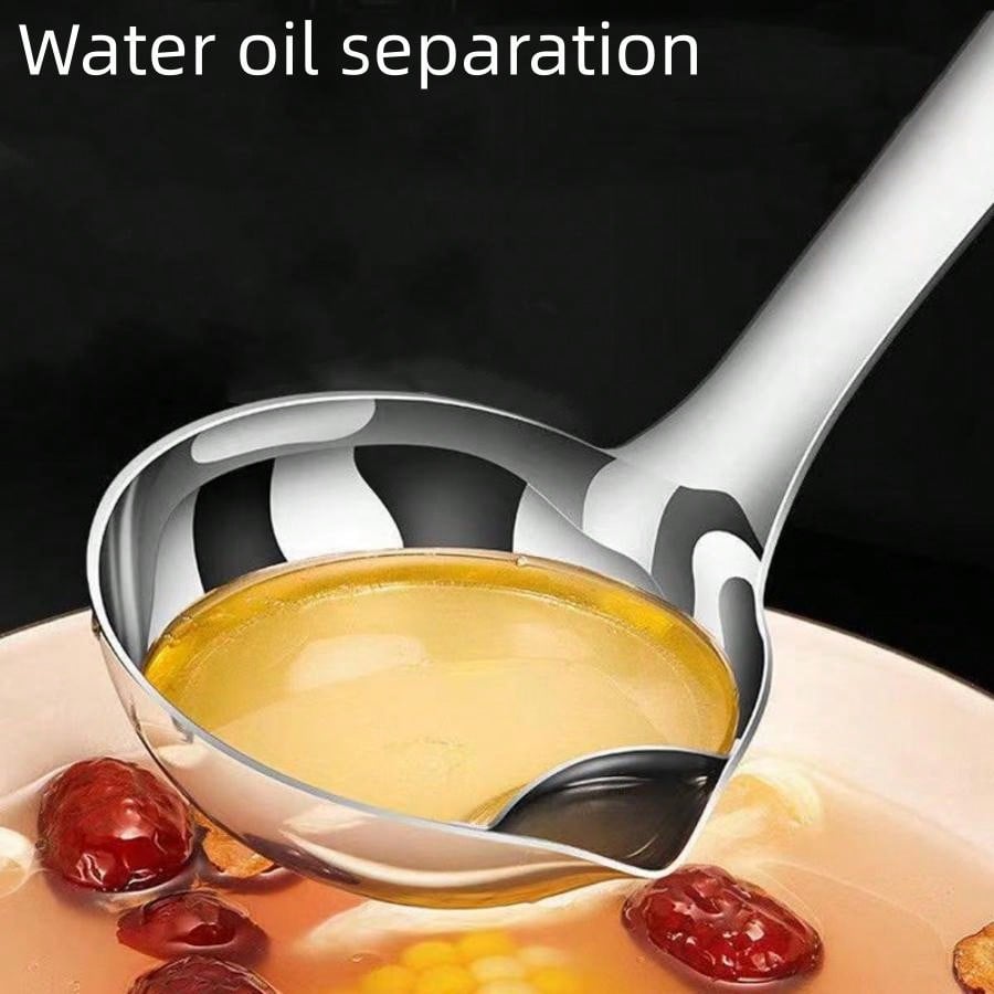 Stainless Steel Oil Strainer Scoop With Filter Mesh For Soup And ...