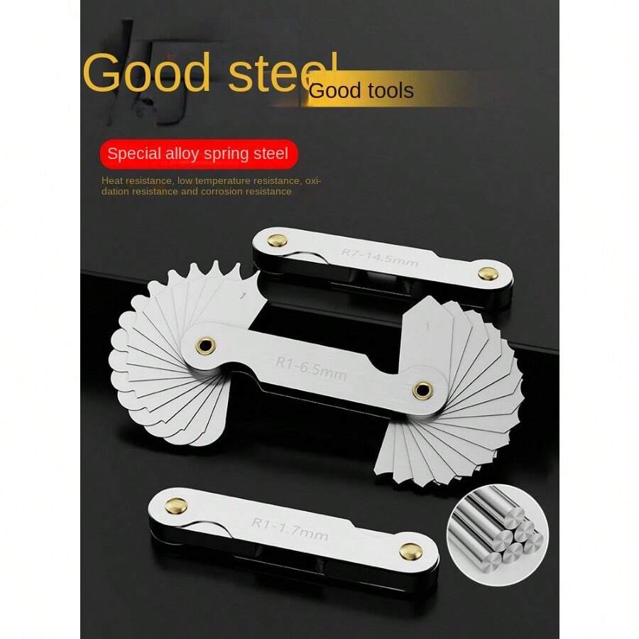 Stainless Steel Ruler Set With Radius Gages For Quality Sample ...