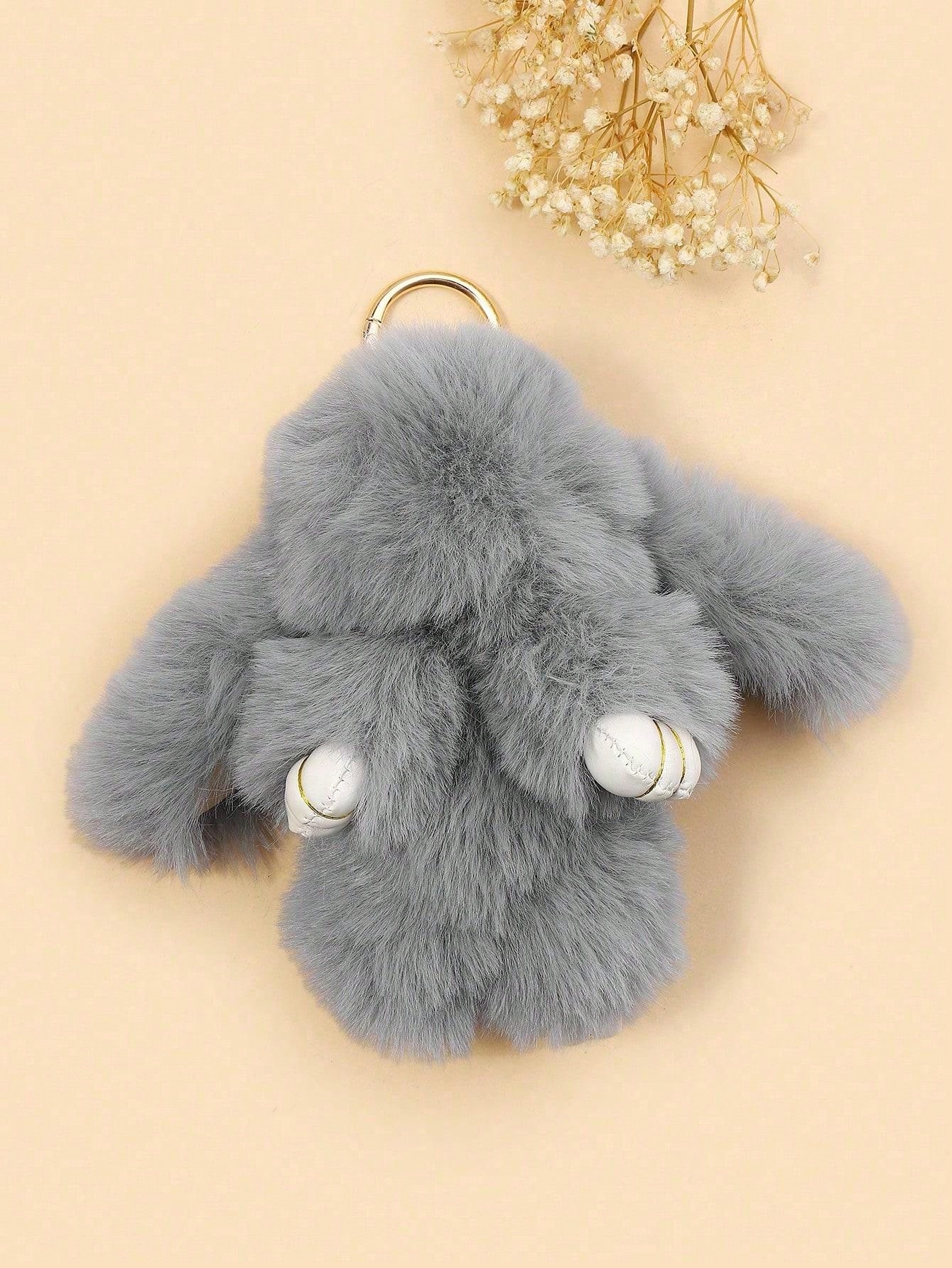 Fuzzy Rabbit Charm Keychain | SHEIN UK