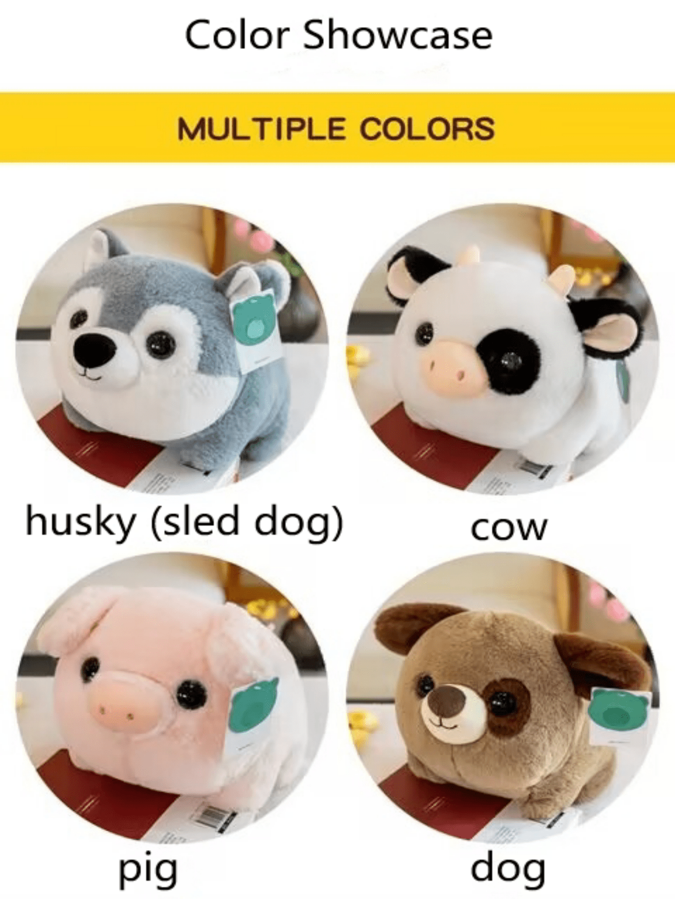 1pc Cartoon Animal Plush Toy/Roly-Poly Series Stuffed Doll/Lovely Pink ...