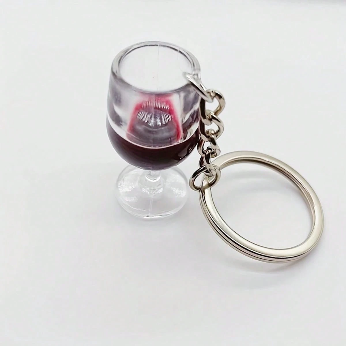 1pc Women's Miniature Red Wine Glass Keychain, Resin Material, Charm ...