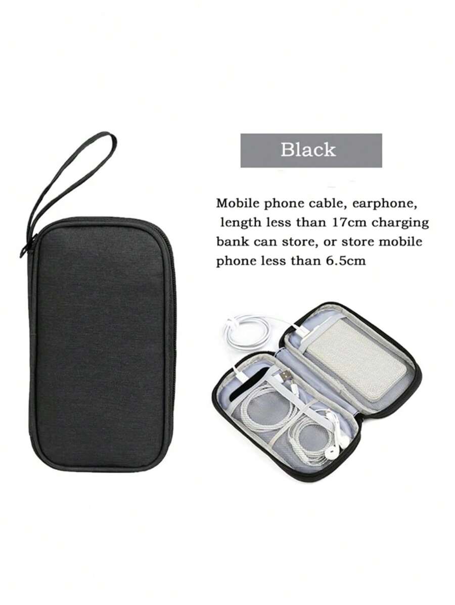 1pc Digital Storage Bag Multi-Functional Data Cable Storage Bag, Large ...