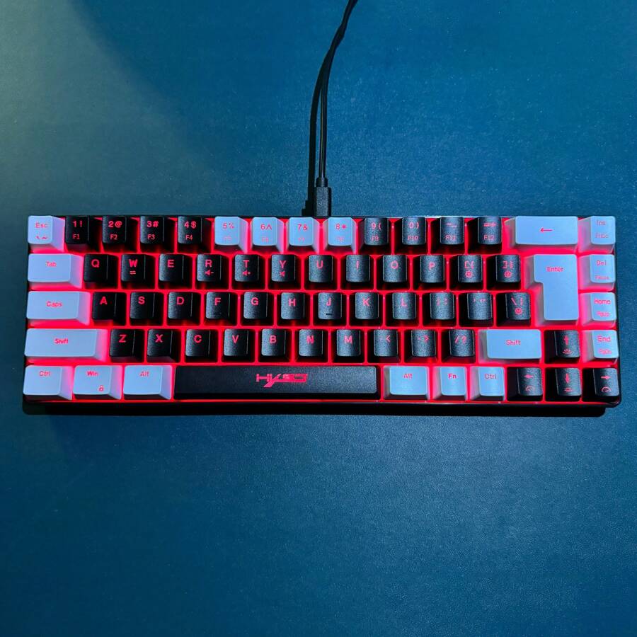 HXSJ 60% Wired Gaming Keyboard, Small RGB Backlit Membrane 68 Key ...