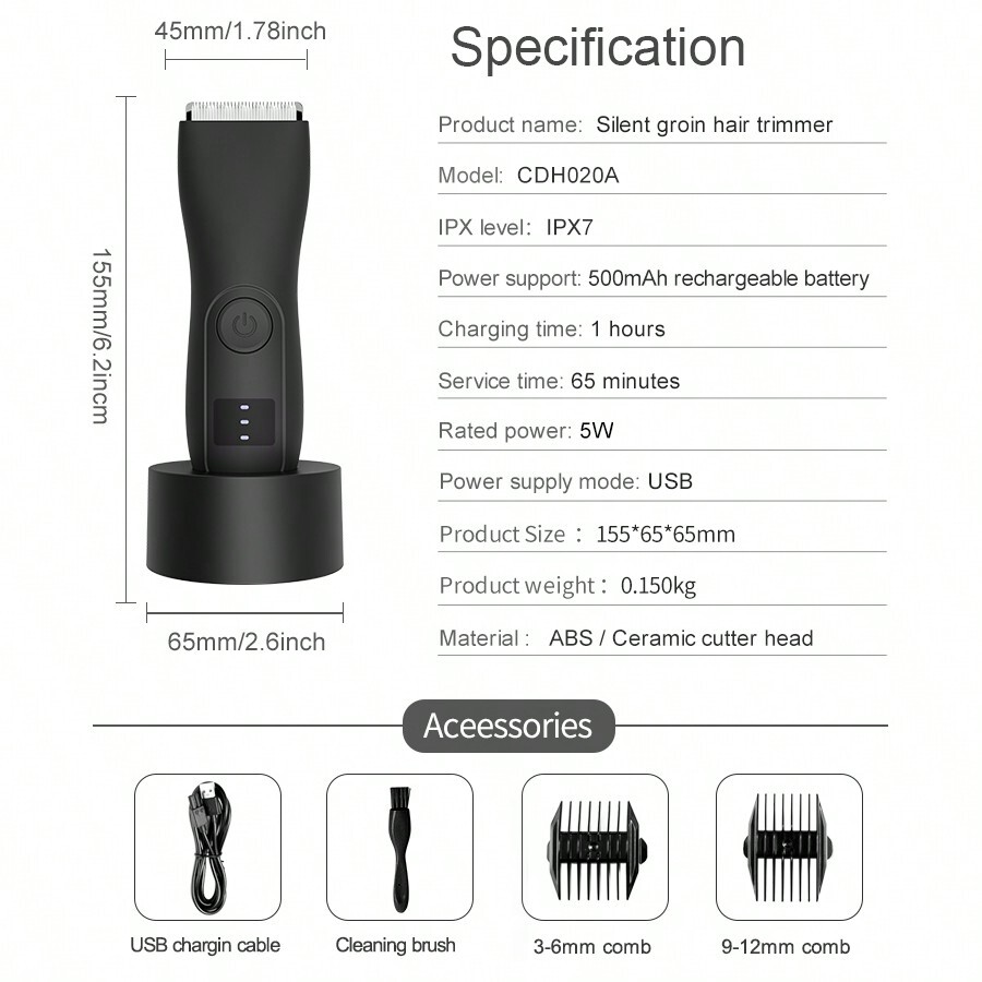 Skin Shaver Men's Chest Shaver Waterproof Hair Trimmer Product Body ...