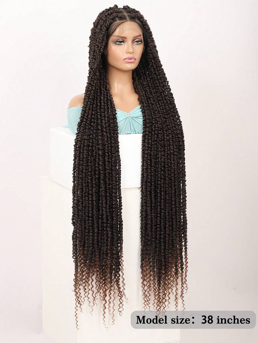 45 Inches Square Knotless Spring Twist Braided Wigs For Women Full ...