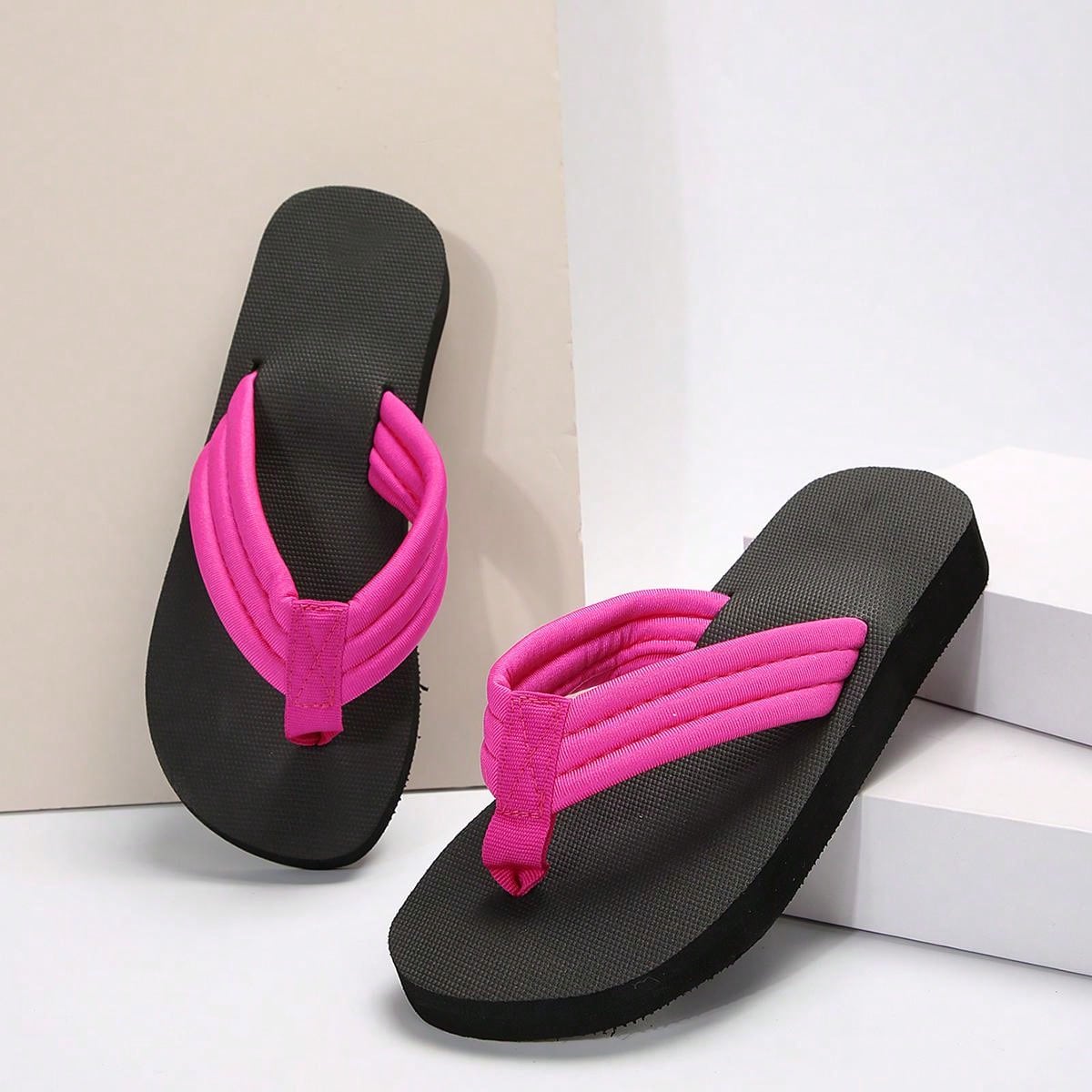 Chancletas Antideslizantes Multicolor Para Mujeres, Zapatillas De Playa ...