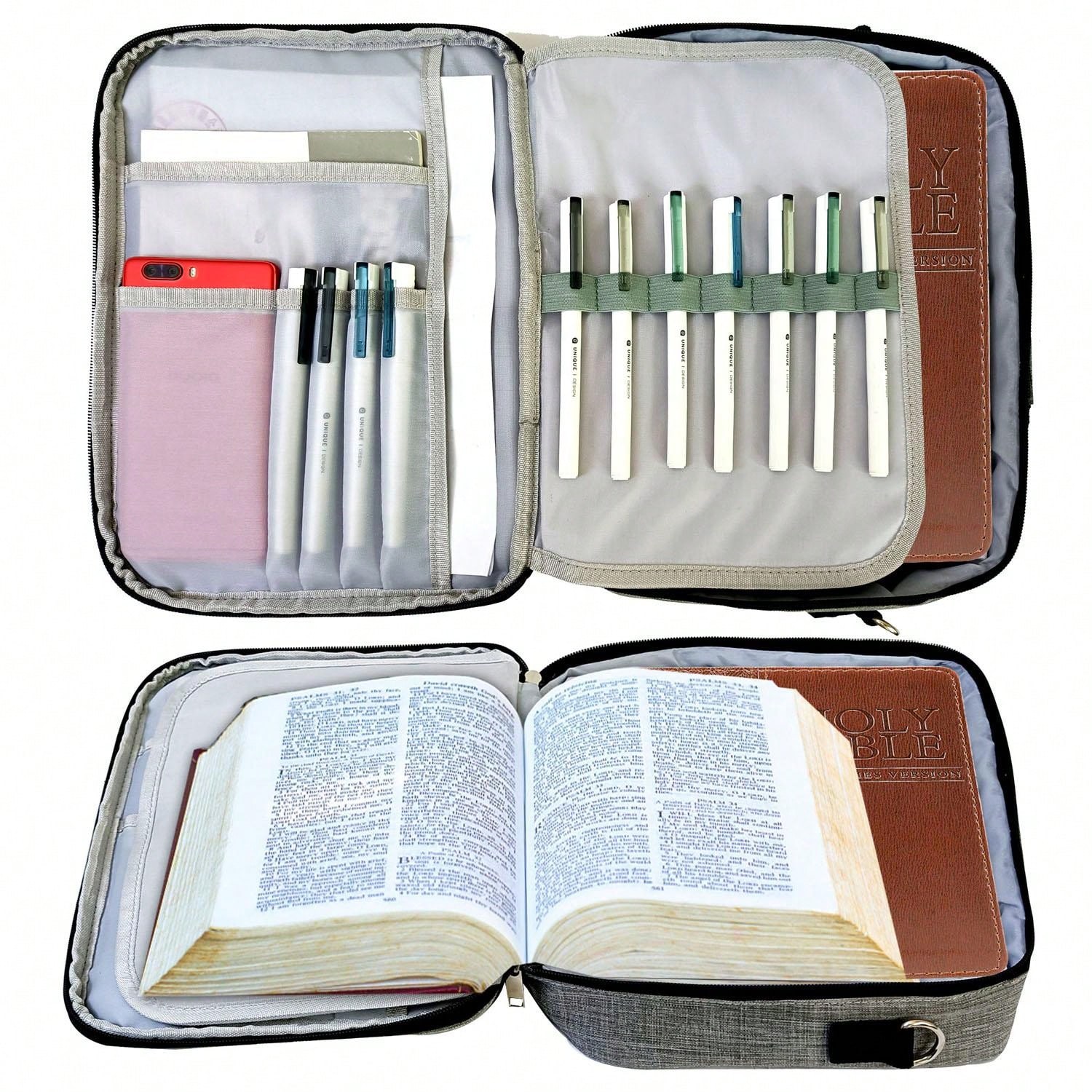 Large Bible Covers - Bible Case With Durable Handle - Bible Bag Journal ...