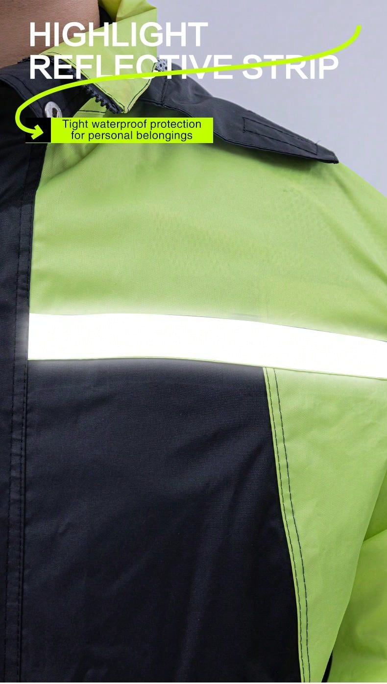 Rain Suit,Men's Rain Gear Suit High Visibility Reflective Work Rain ...