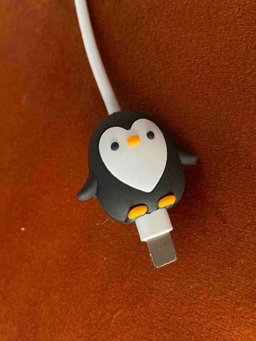 1pc Black Cartoon Cable Protector, Charger Cord Cover Charger Protector ...