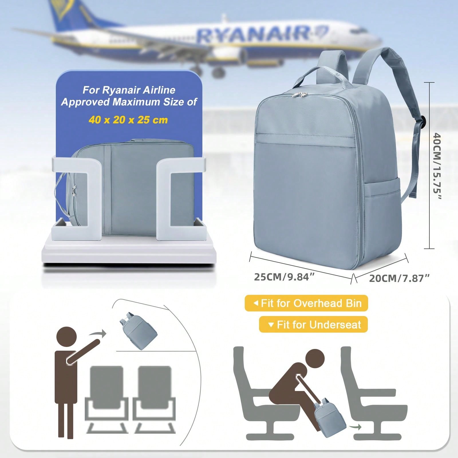 Reis Rugzak Voor vrouwen Handbagage Rugzak Luchtvaartmaatschappij ...