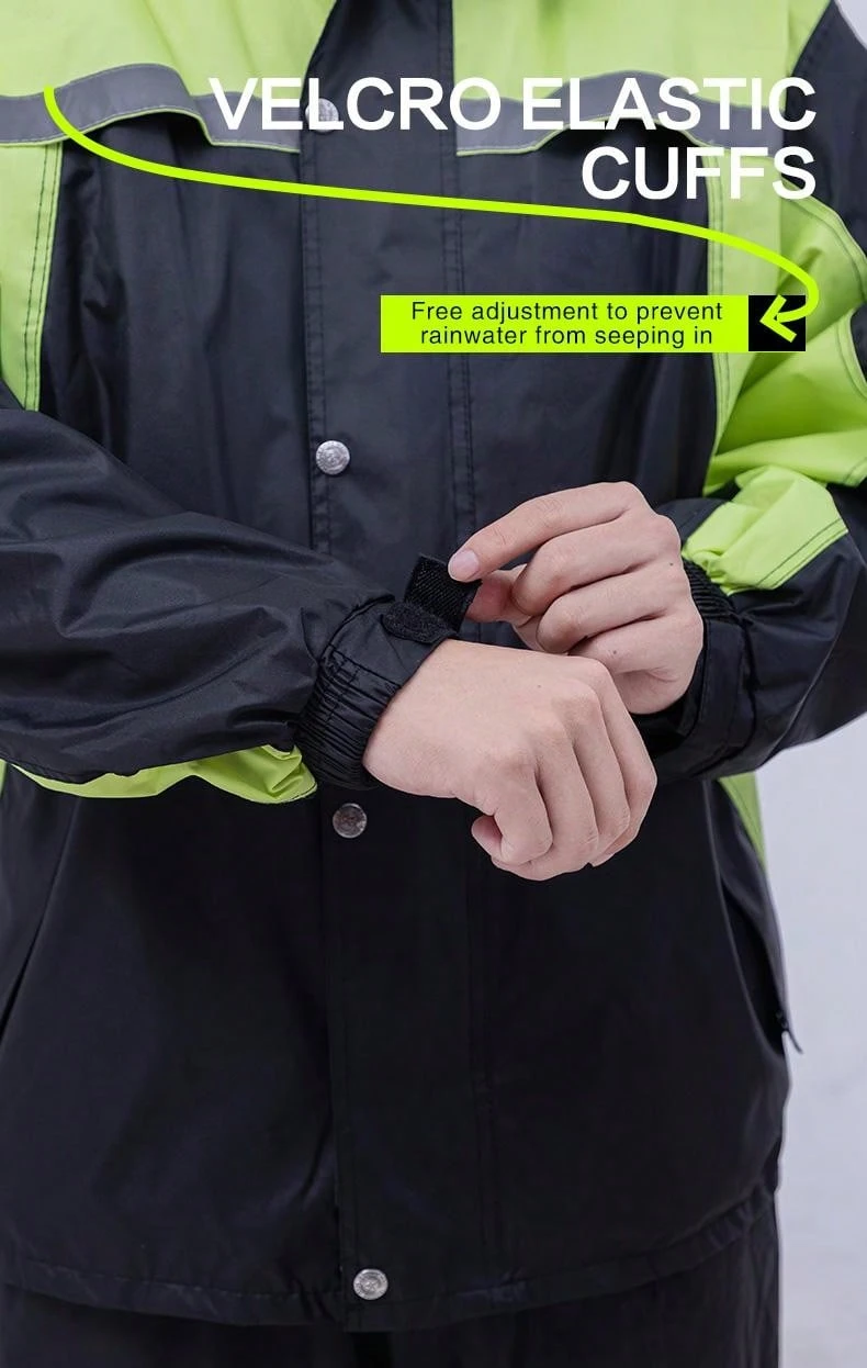 Rain Suit,Men's Rain Gear Suit High Visibility Reflective Work Rain ...