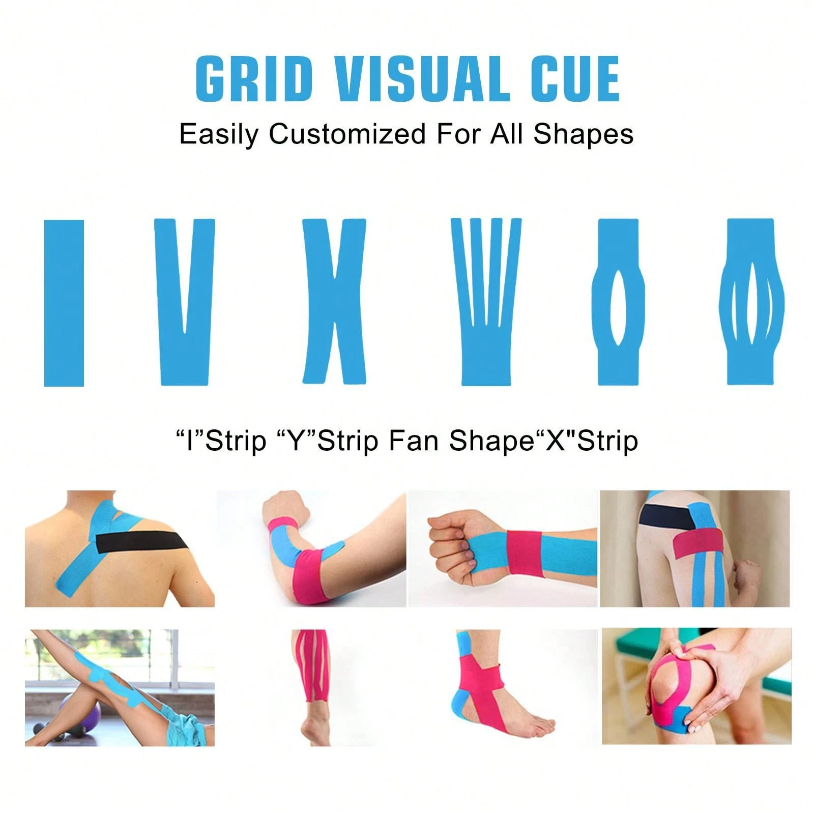 1 Roll 5cm X 5m Kinesiology Tape, Sports Bandage, Elastic Muscle Taping ...