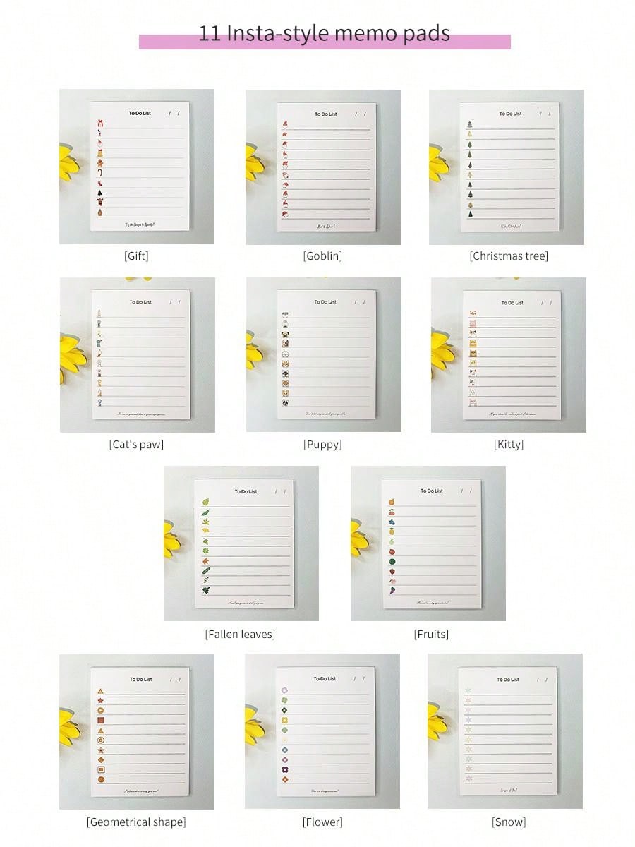 1 Cute Note Pad With Various Pattern Designs That Can Be Used As A Note ...