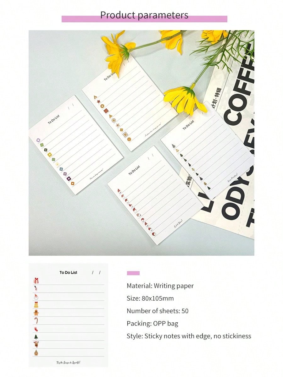 1 Cute Note Pad With Various Pattern Designs That Can Be Used As A Note ...