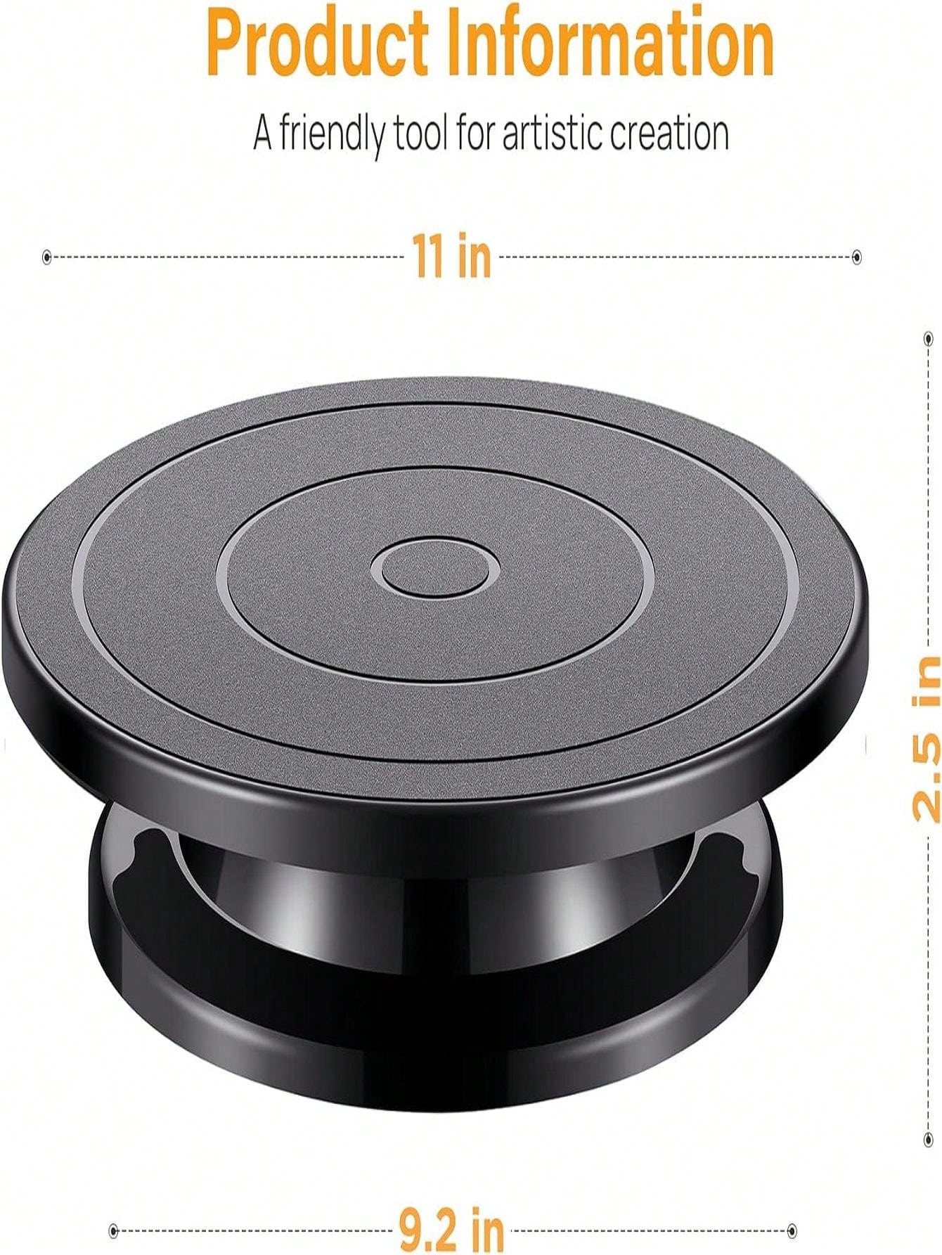 1pc 11-Inch Revolving Cake Turntable, Carving Wheel Rotating Cake ...