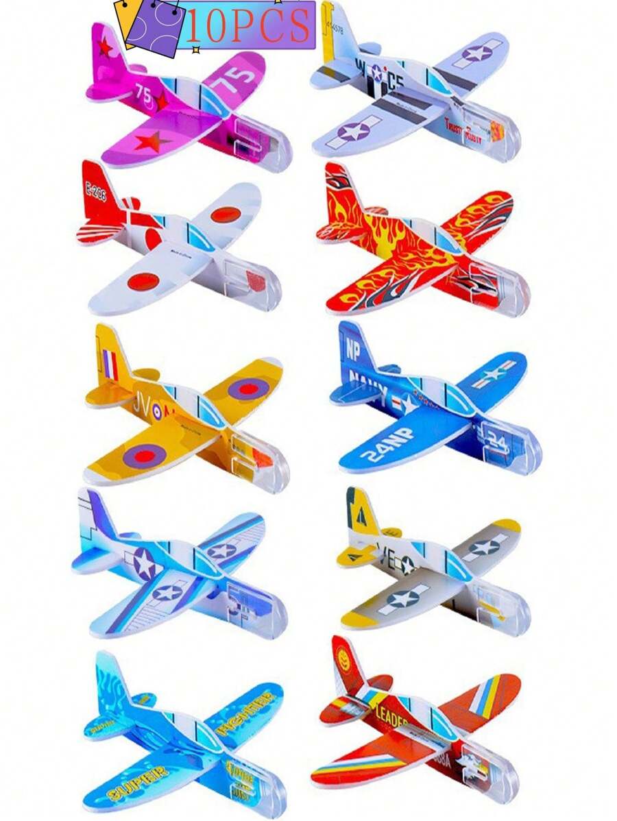 10 PCS DIY Foam Gliders Bulk Toys, Superlight Easy Fly,Birthday Return ...