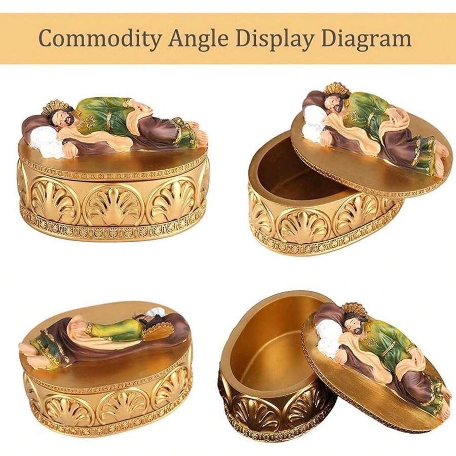 Statue Box, Sleeping St Joseph Statue Decorative Box, Catholic Gift ...