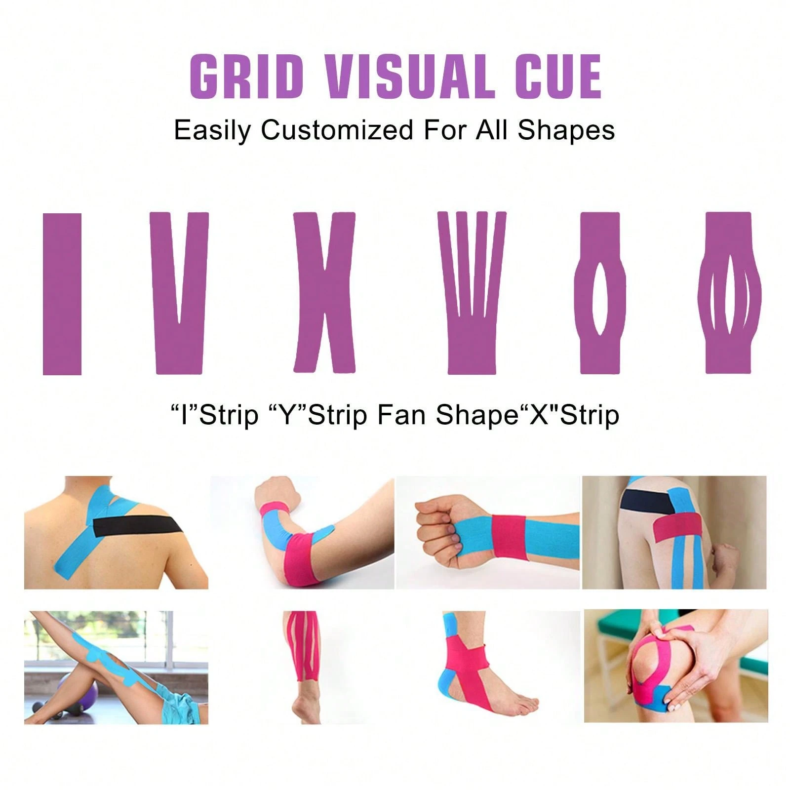 1roll 5cm X 5m Kinesiology Tape, Elastic Sports Tape, Muscle Support ...