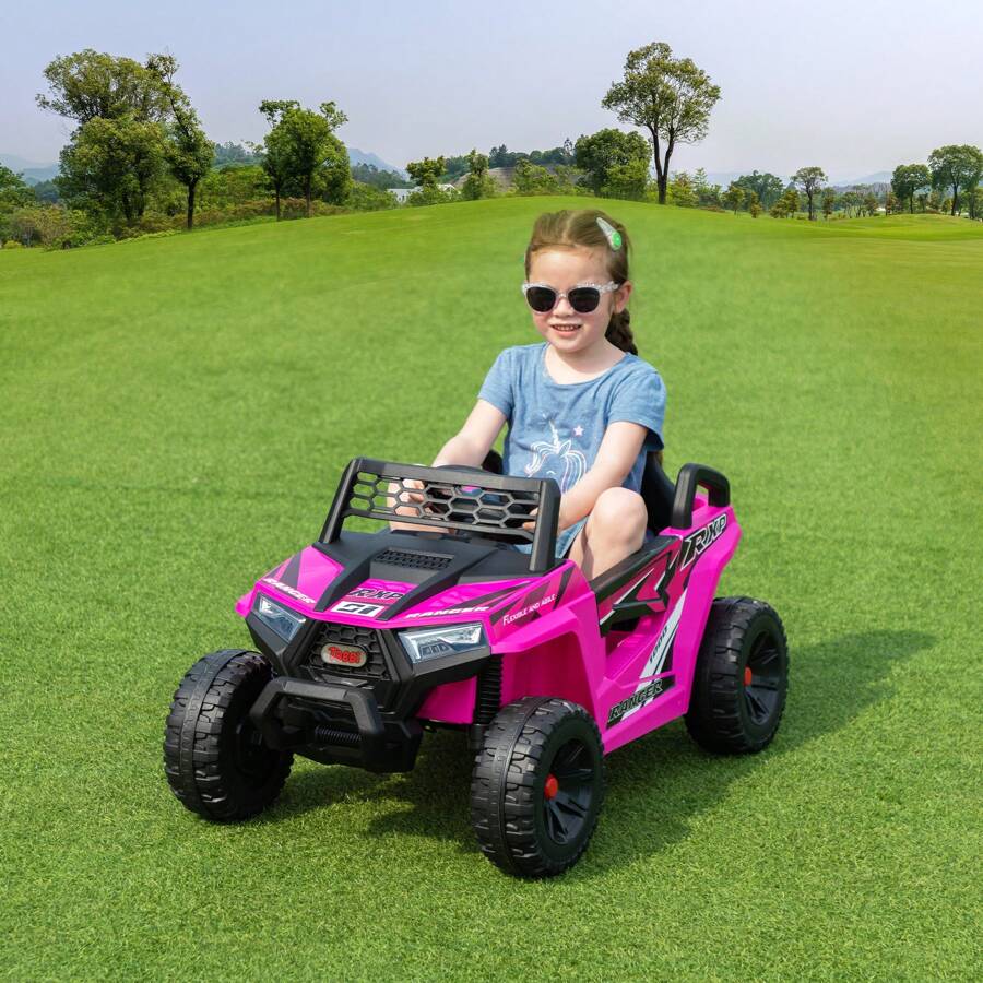 12-Volt Kids Ride On Car UTV Electric Ride On Toy Car With LED ...