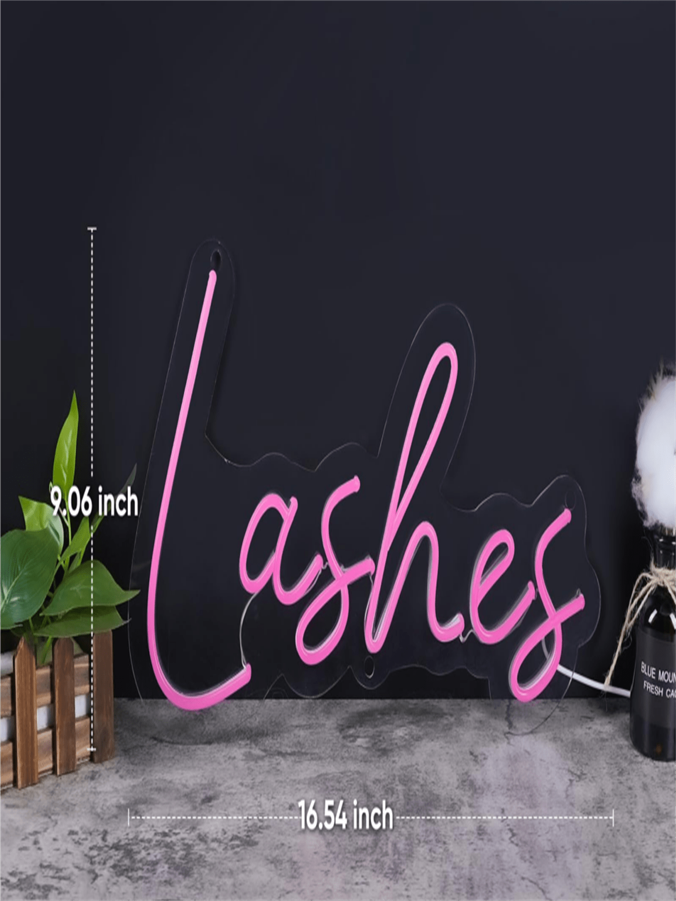 16-inch Lash Neon Sign, Pink Lash Room Decor With Led Neon Lights, Usb ...