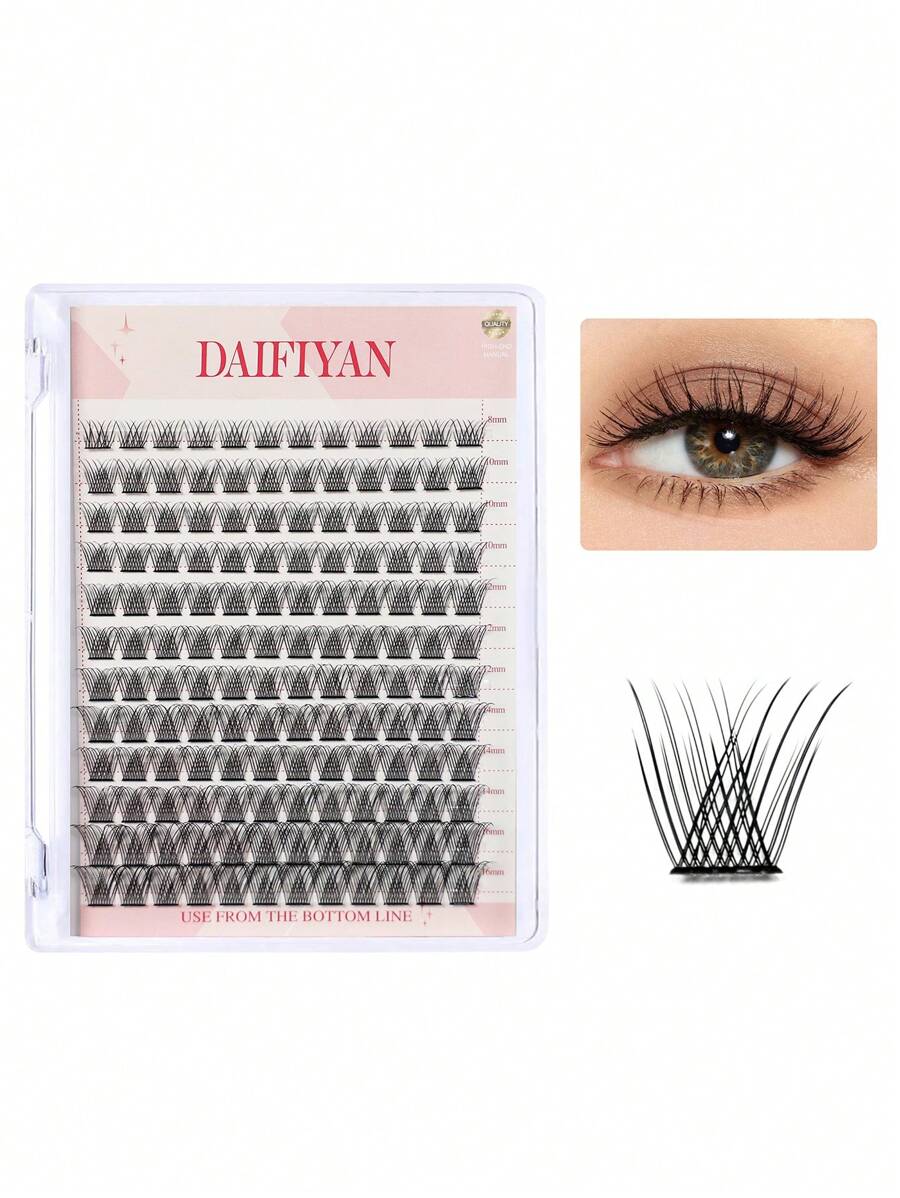 192 Clusters DIY Eyelashes 8-16mm Mixed Self-Grafting False Eyelashes ...