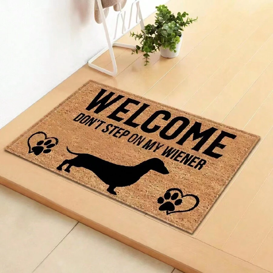1 Piece 40x60cm Dog Theme Door Mats Non-Slip Funny Dachshund Printing ...