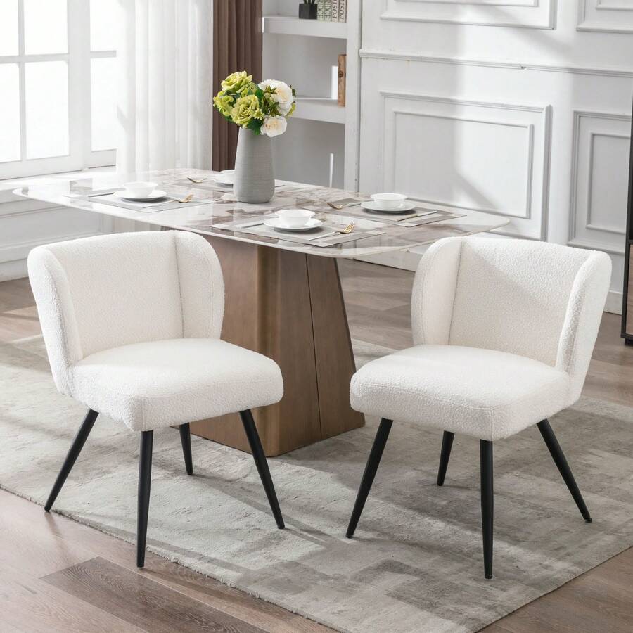 2PCS Wahson Velvet Upholstered Dining Room Chairs, Classic Modern ...