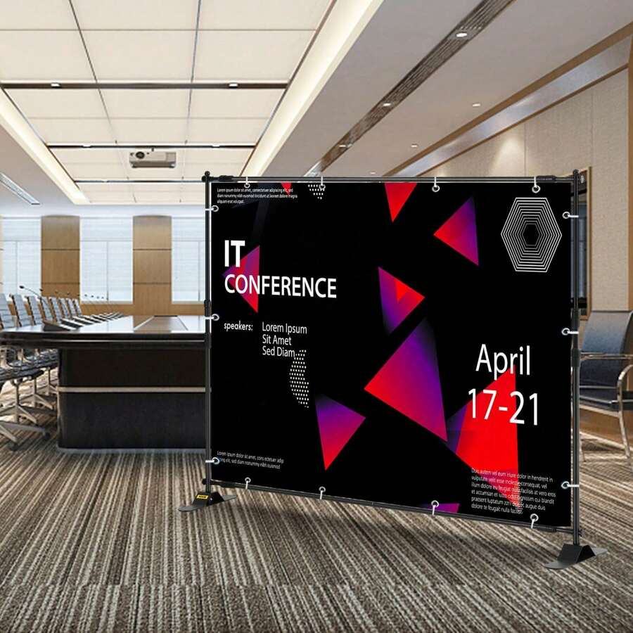 VEVOR 8x8 To 12x10 Ft Backdrop Stand, Adjustable Backdrop Banner Stand ...