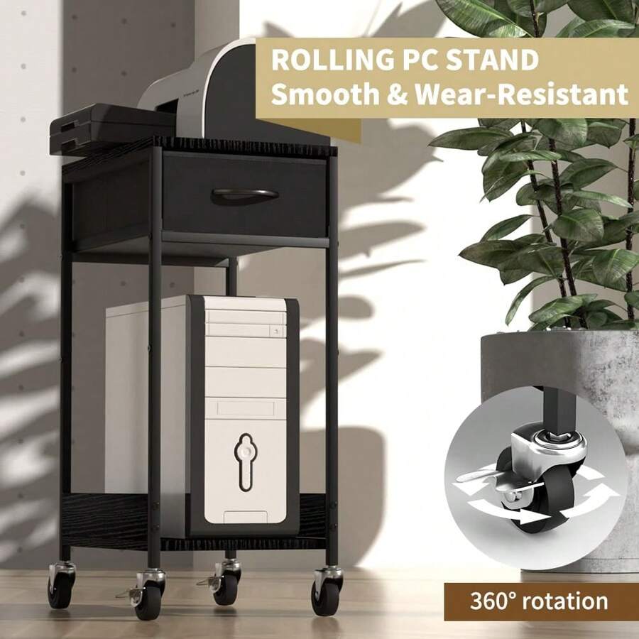LUCKUP Computer Tower Stand PC Tower Stand, Under Desk CPU Stand with ...