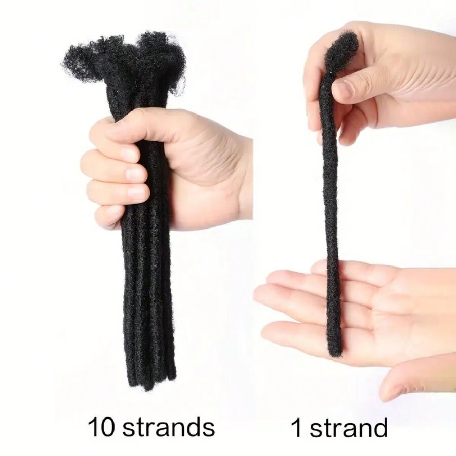 1 Pack 10 Strands Loc Extension Synthetic Hair 0.6CM Width Permanent ...