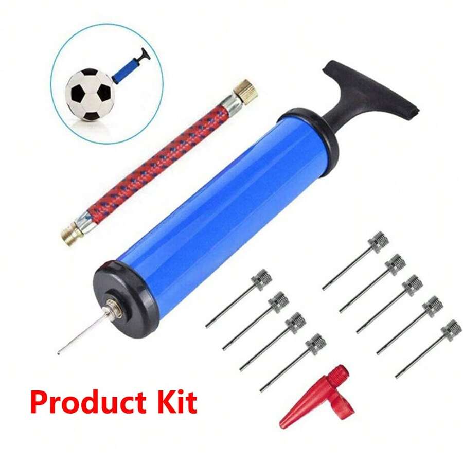 8 Sets Ball Pumps, Air Pump with Inflation Needle Nozzles Hose Portable ...