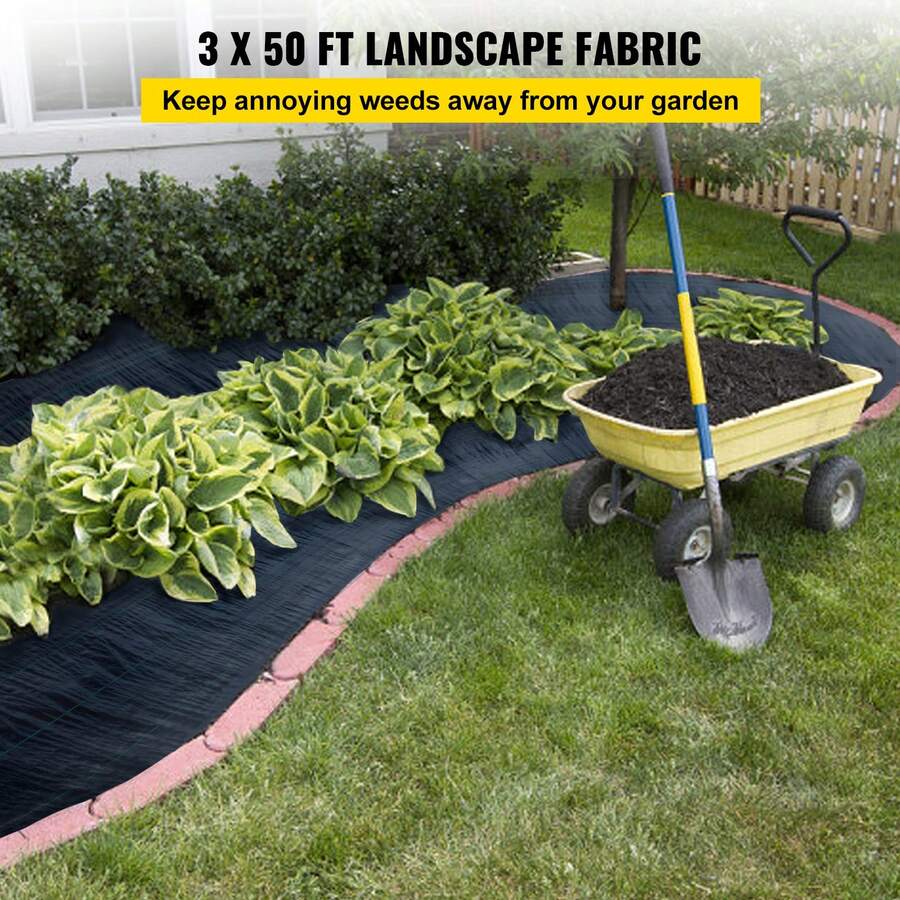 Weeds Barrier Fabric Cloth 3x50 To 6.5x330 Ft Landscape Woven 2.4 To 5. ...