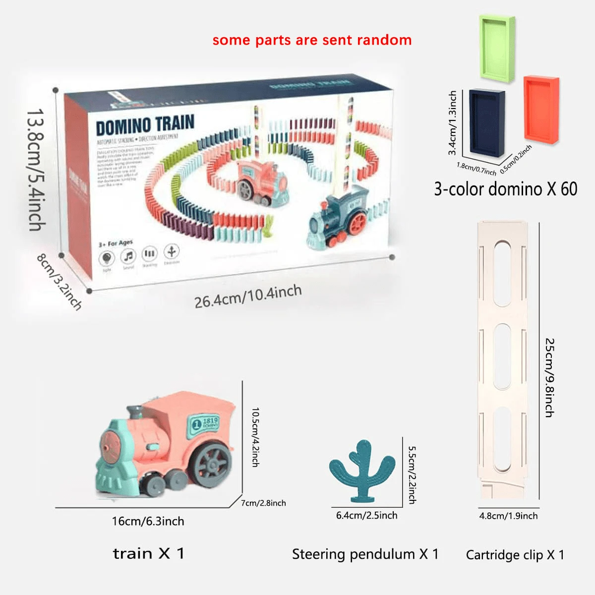 Domino Train Set, Automatic Domino Laying Toy Train, Educational ...