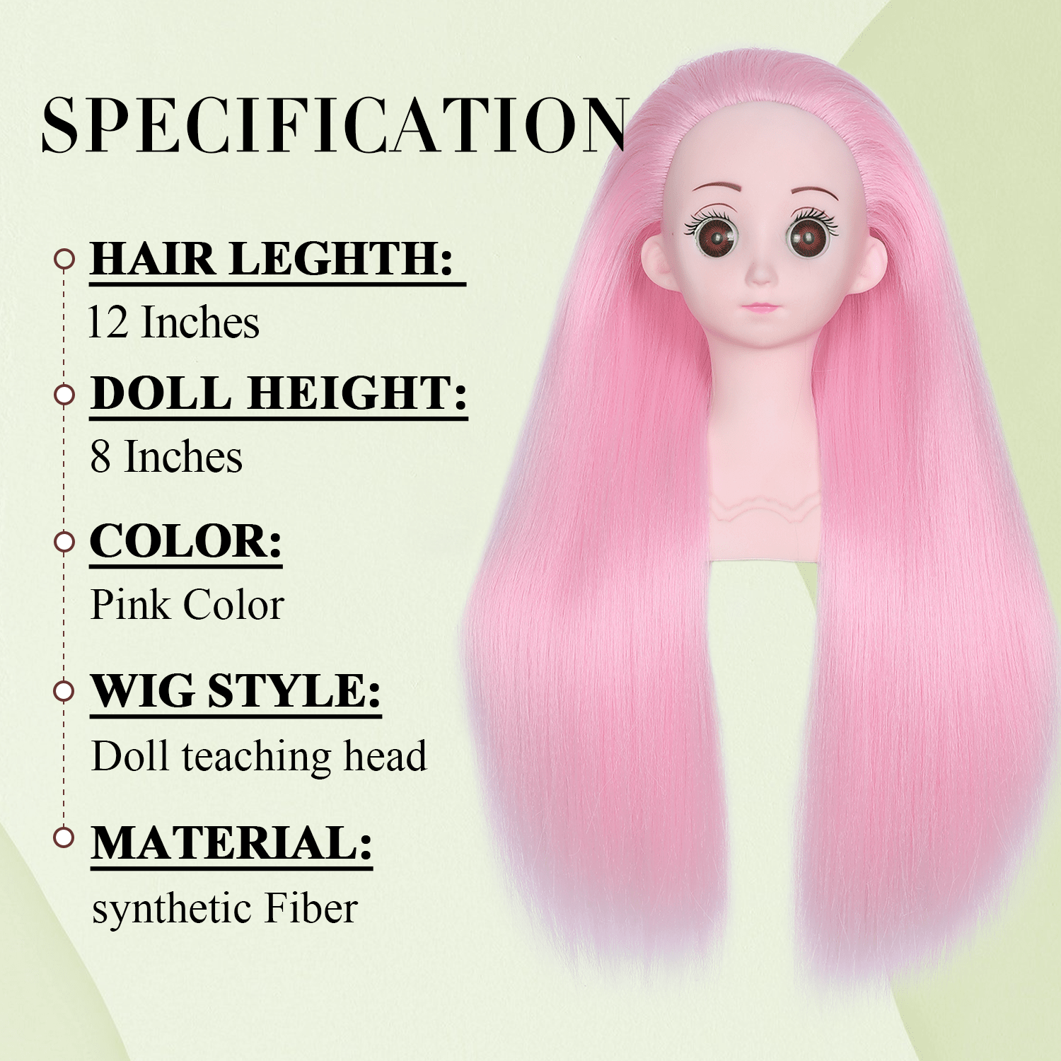 Small Doll Head Training Head Yaki 16" Mannequin Fever Head Training ...