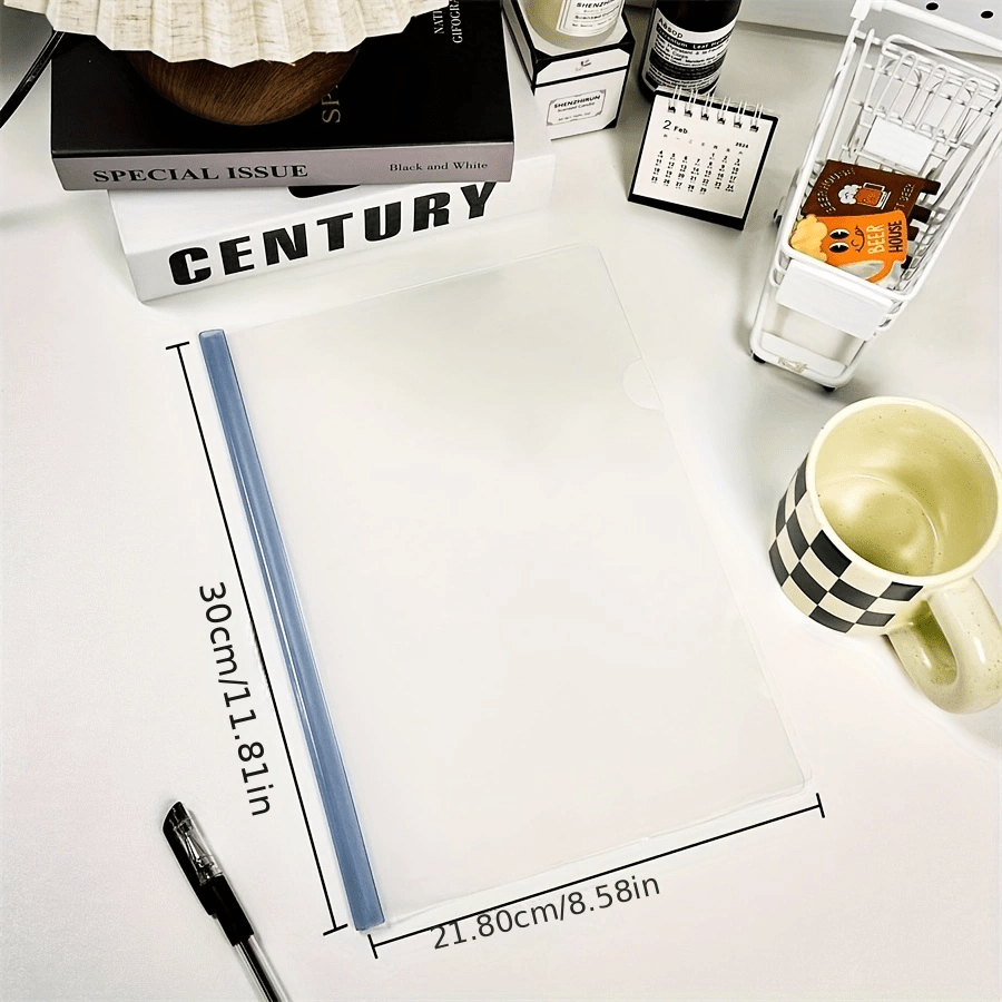 10pcs A4 Transparent Pull Rod Clip With Insert Pages, For Papers And ...
