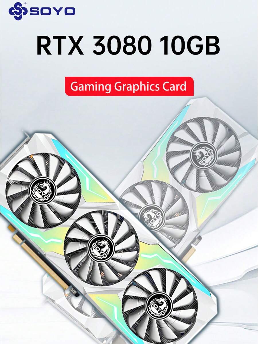 SOYO RTX 3080 8G Nvidia Graphics Card 256bit PCI Video Cards GDDR6 Desktop Gaming GPU RTX 3080 ...