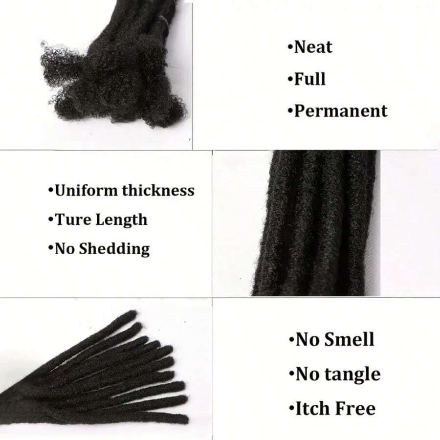 1 Pack 10 Strands Loc Extension Synthetic Hair 0.6CM Width Permanent ...