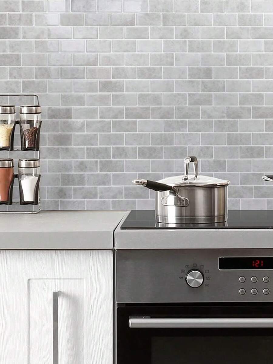 10-Sheet Marble Subway Tiles Self Adhesive Kitchen Splashbacks ...