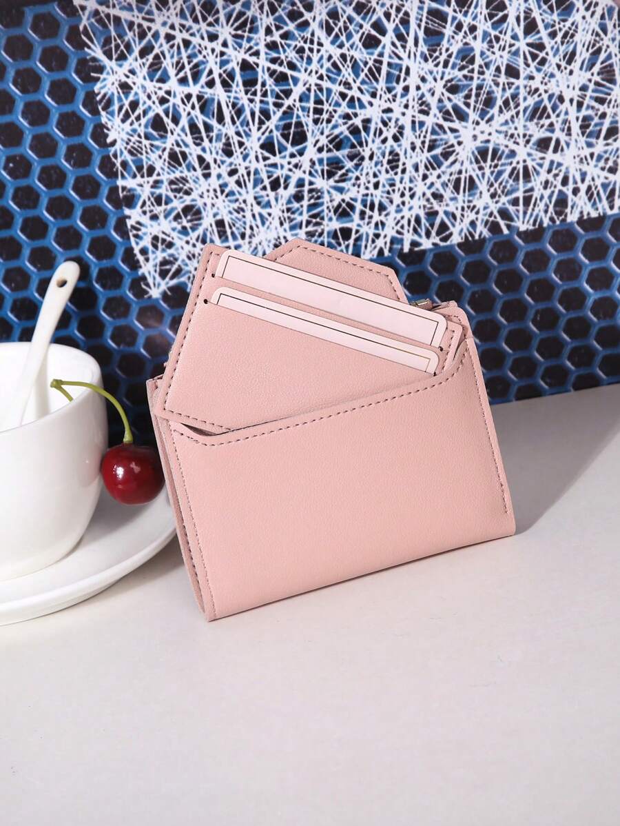 Letter Graphic Two Tone Small Wallet Pocket Wallet Small Purse ID ...
