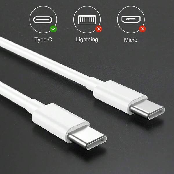 2 Packs Double Type-c To Type-c 60w Fast Charging Data Cables | SHEIN USA