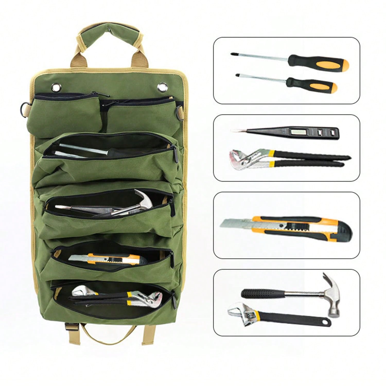 1pc Oxford Cloth Tool Bag, Car Off-road Tool Storage Bag, Portable And Removable Tool Organizer ...