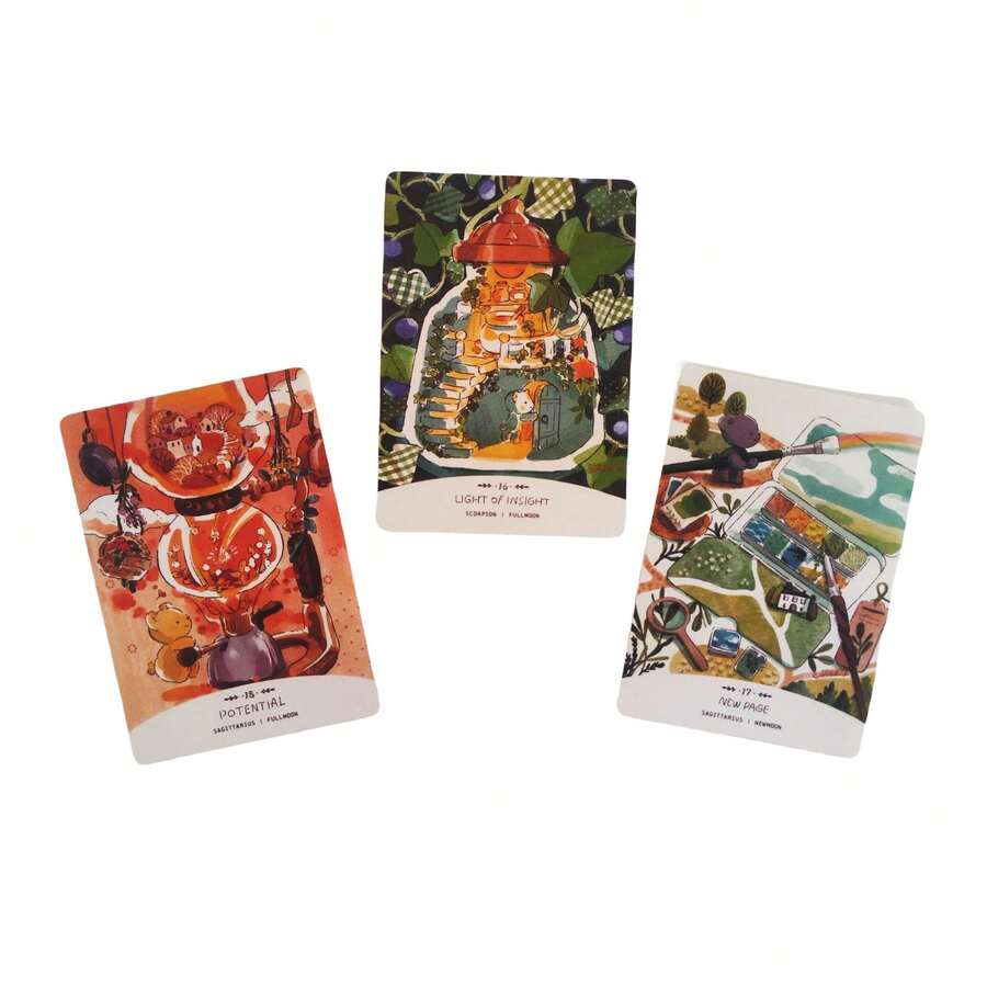 Kumachan Moon Cards Small Size English Card Deck For Family Friends ...