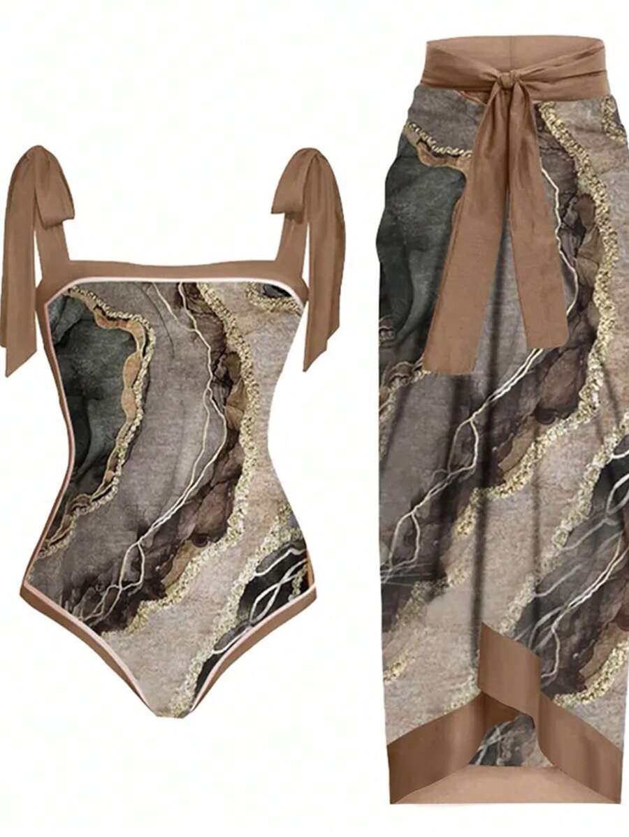 New Retro European And American Spa Swimsuit Set, Breathable And ...