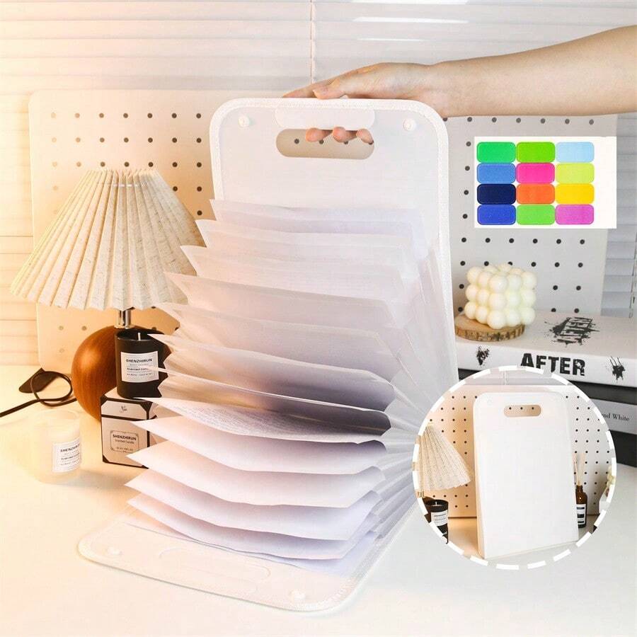 Multi-Layer Handheld Accordion Folder, A4 Paper Organizer For ...