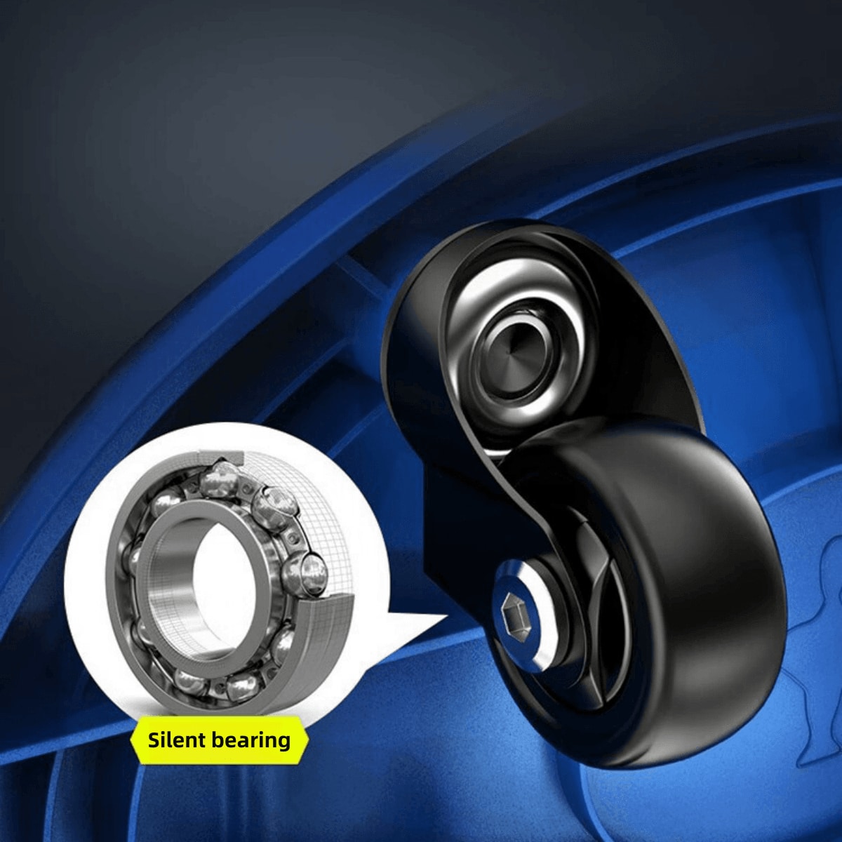 1pc Home Use Elliptical 4-Wheel Exercise Ab Wheel Roller Abdominal ...