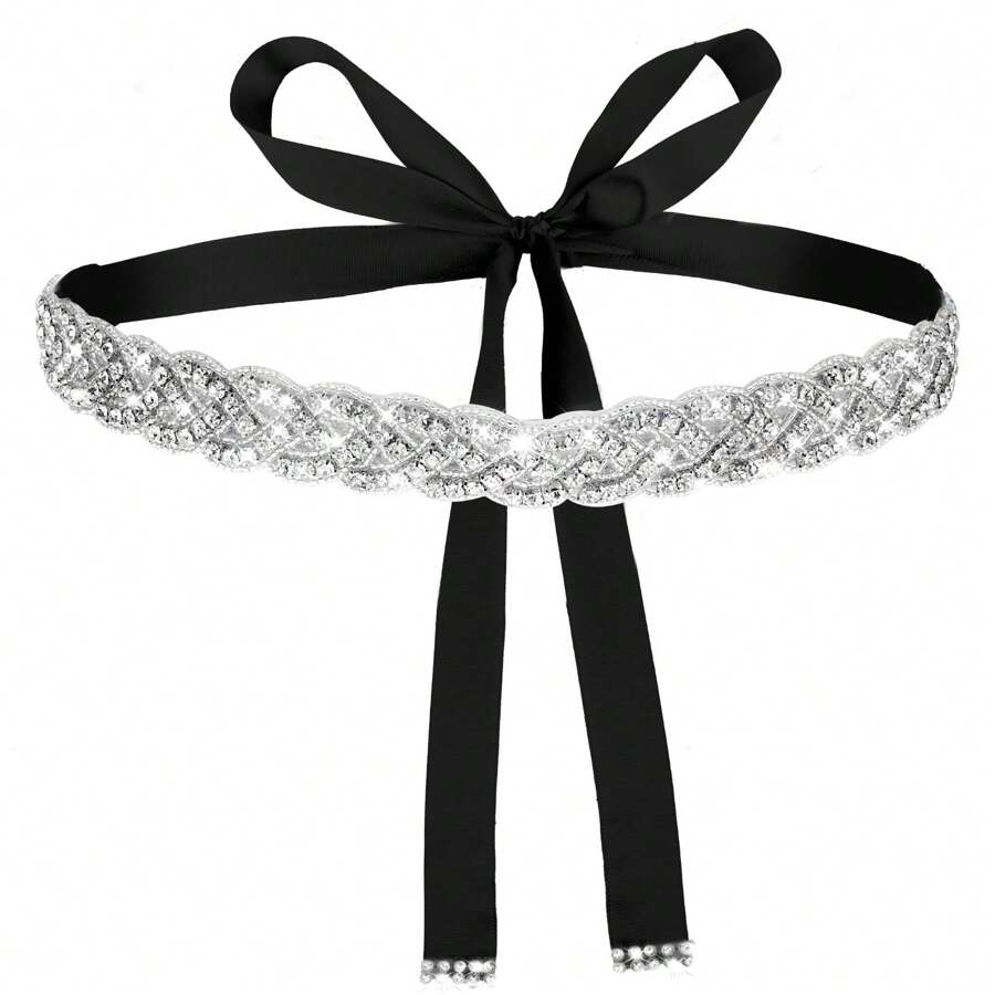 Handcrafted Bridal Rhinestone Wedding Waist Belt For Women, Bling ...